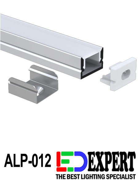 ALP-012 8mm x 12mm- no Flange LED Aluminium profile - 2 m