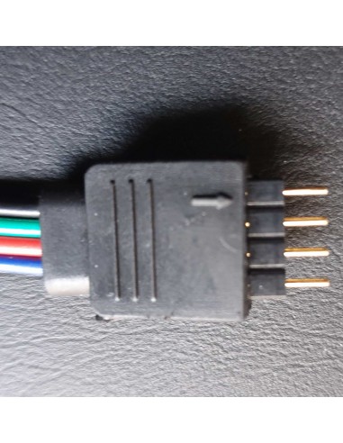Straight header strip for RGB LED strip connector