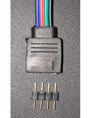 Straight header strip for RGB LED strip connector