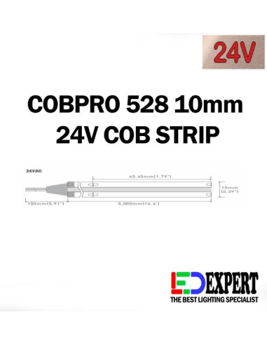 COBPRO - 5m/10m RA90+ Warm white 1000lm/m 3000K COB LED Strip